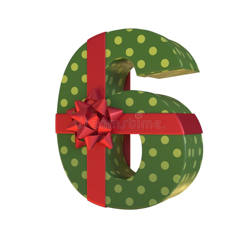 Gift Box with Red Ribbon Bow 3d Font, Present Alphabet 3d Rendering ...