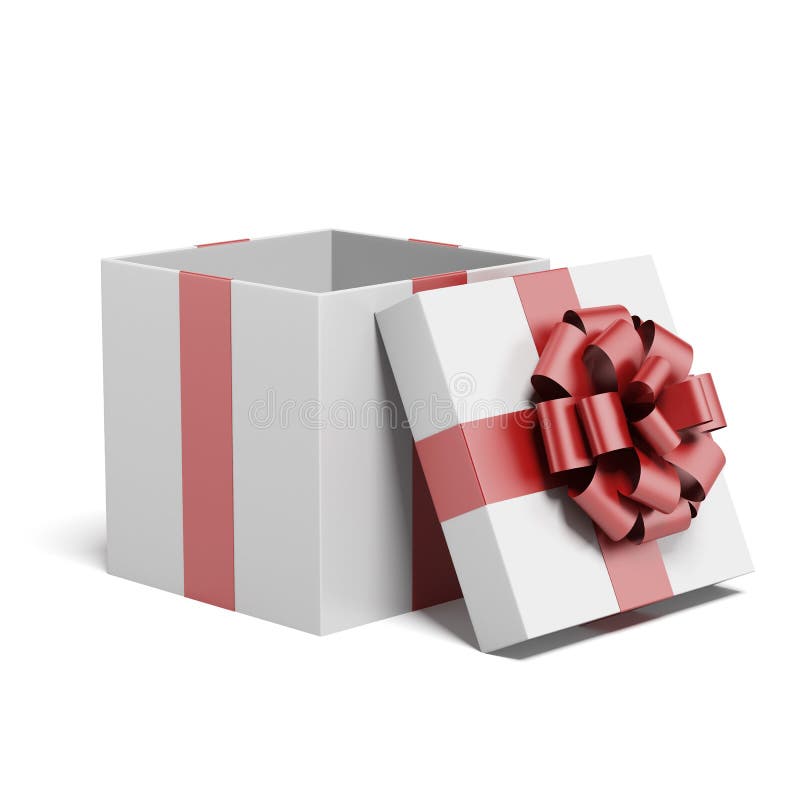 Vector Gift Box with Bow. Top View. Stock Vector - Illustration of ...