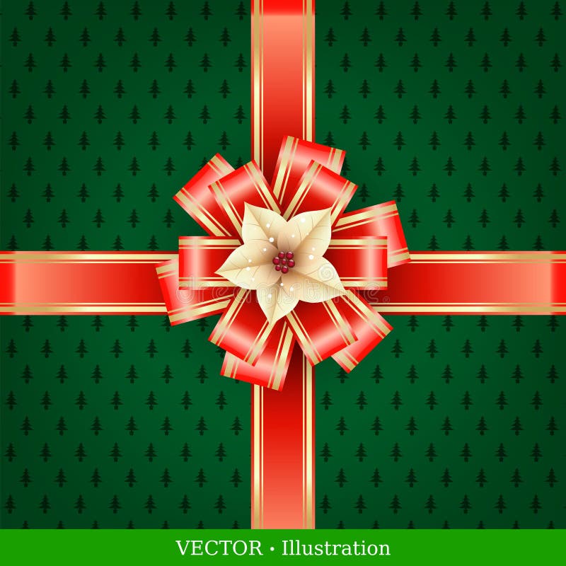 Gift box with ribbon. stock vector. Illustration of card - 27681287