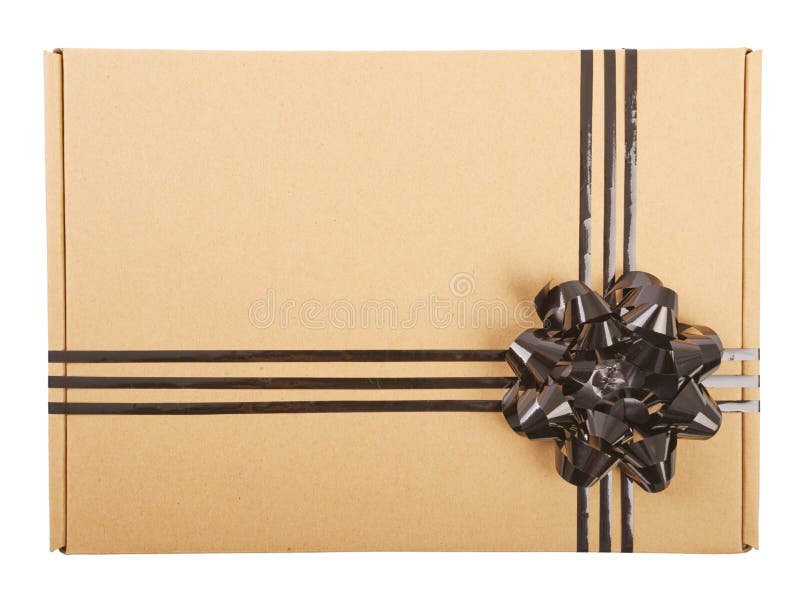 Gift Box with Ribbon Bow and. Stock Photo - Image of beige, gift: 59916172