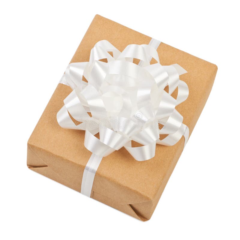 Gift box with ribbon bow stock photo. Image of party - 59925038