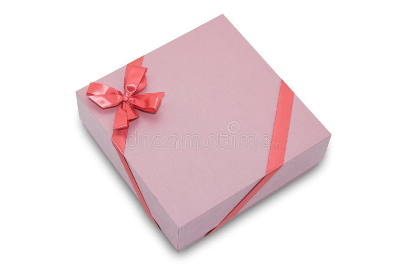 Gift box with ribbon bow stock photo. Image of party - 84054078
