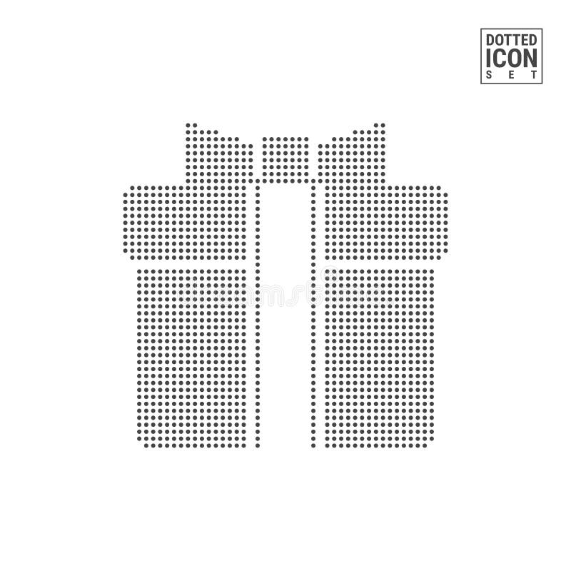 Gift Box with Ribbon Dot Pattern Icon. Gift Box with Ribbon Dotted Icon ...