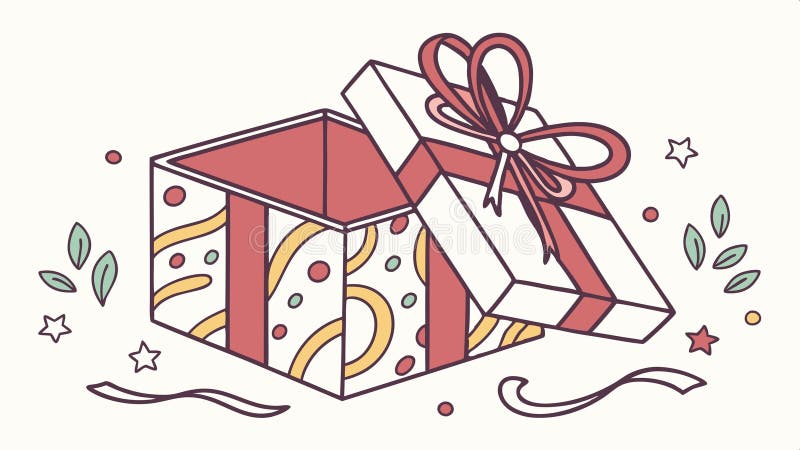 Gift Box with Ribbon Illustration, Present and Giving, Celebration ...