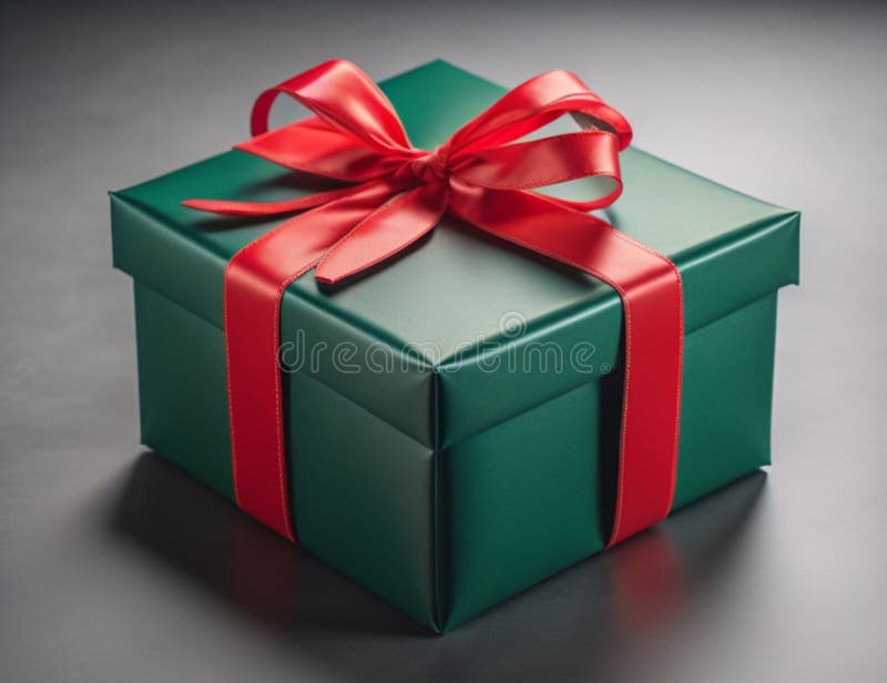 Gift Box with Ribbon Original Shape Result from Ai Generated Stock ...