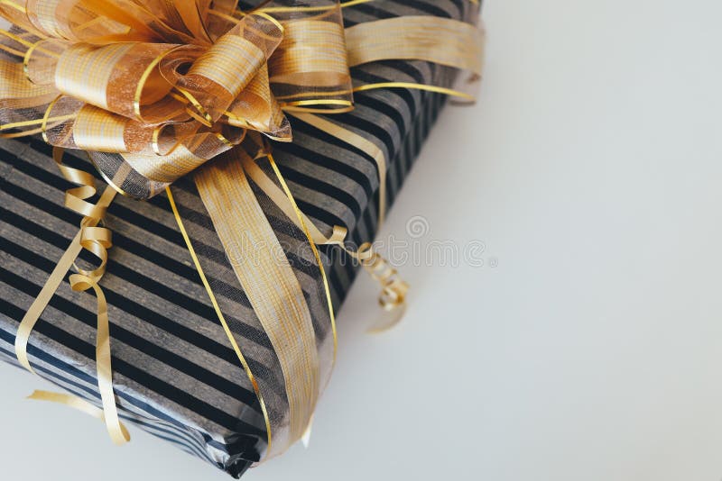 Gift Box with Ribbon. Place for Text Stock Image - Image of concept ...