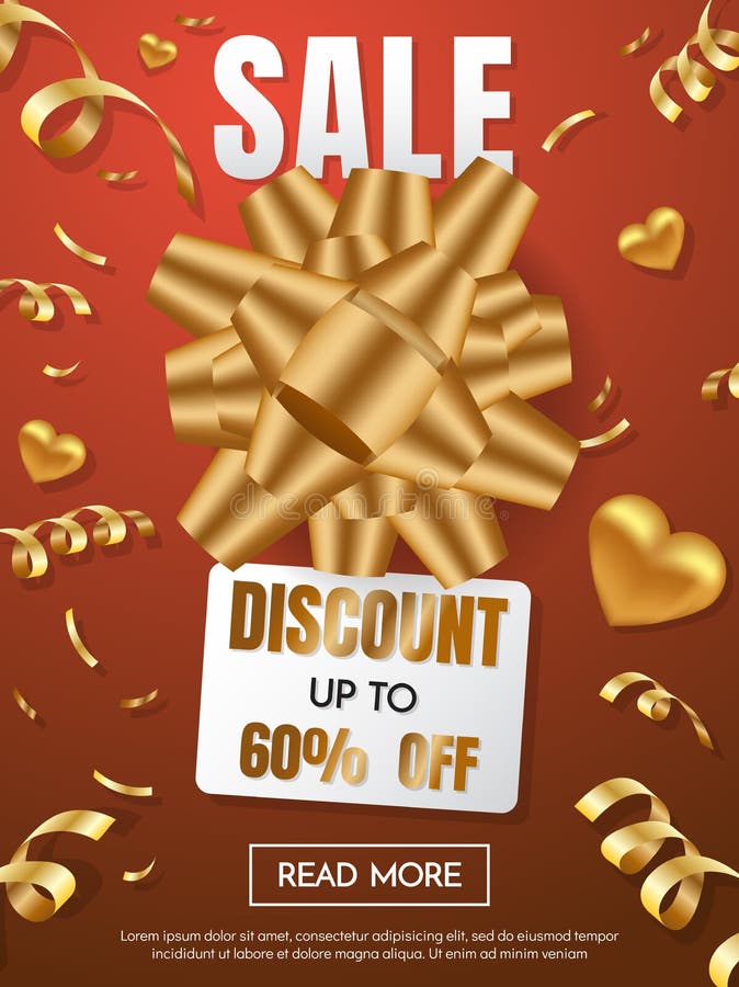 Gift Box Sale Template Banner Vector Background Stock Vector ...