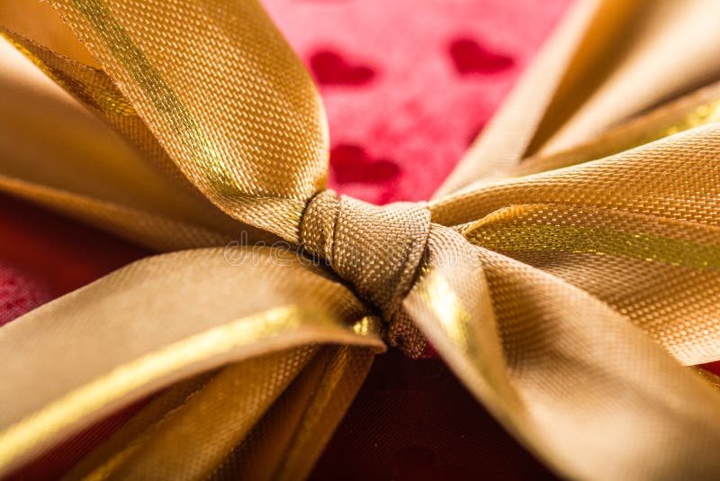 Gift box with satin ribbon stock image. Image of ribbon - 98549079