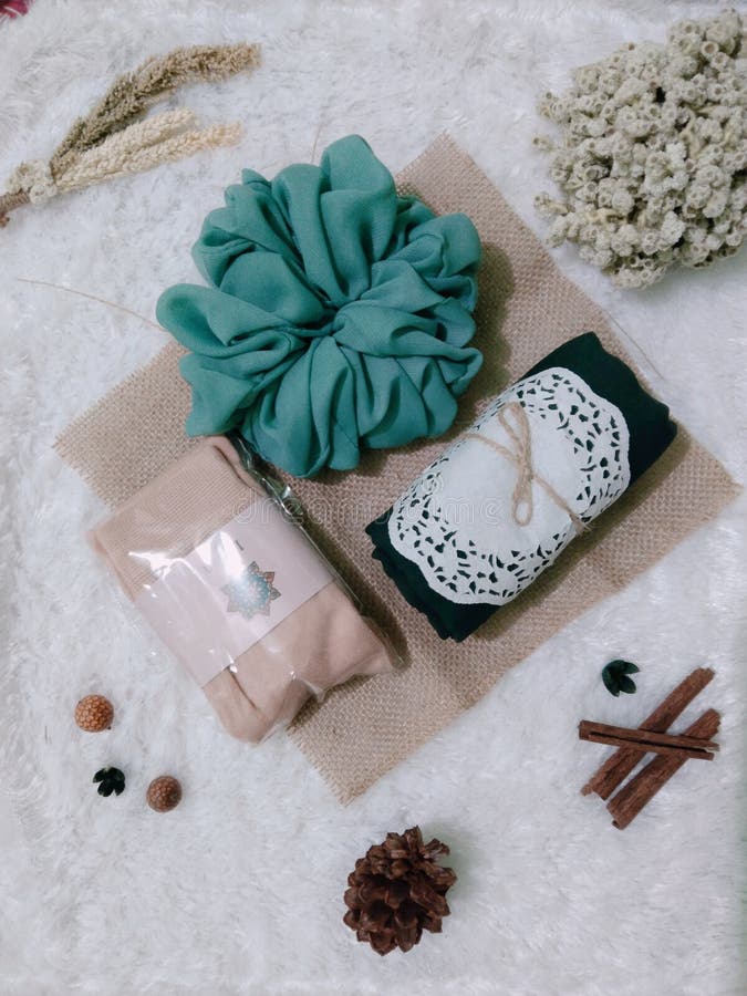 Gift Box Scrunchie stock photo. Image of design, wool - 263299338