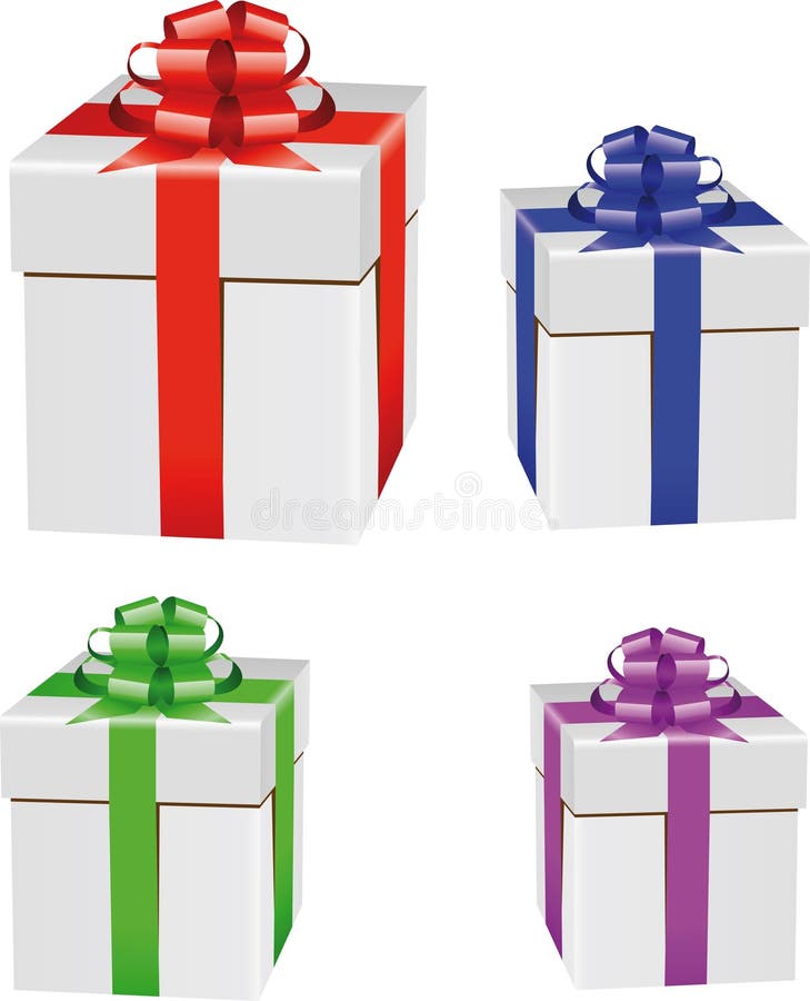 Gift box set stock vector. Illustration of green, blue - 14125240