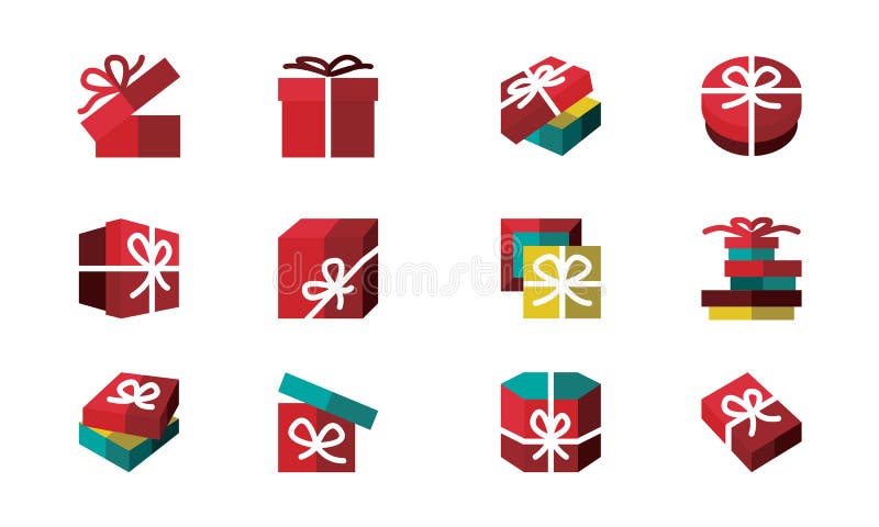 Gift Box Set Template Vector Design Stock Vector - Illustration of ...
