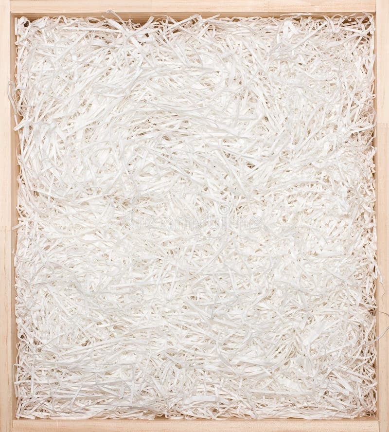 Gift Box with Shredded Paper Stock Image - Image of giftbox, isolated ...