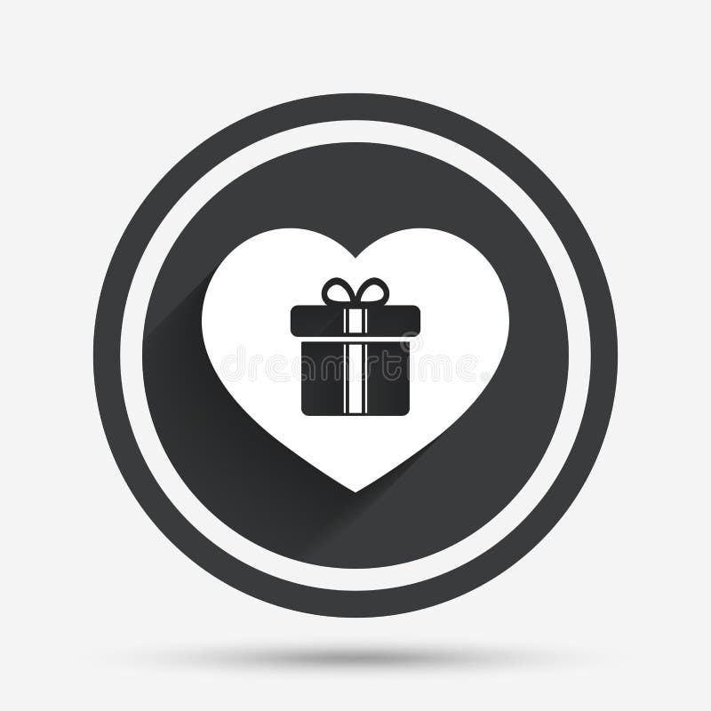 Gift Box Sign Icon. Love Present Symbol Stock Vector - Illustration of ...