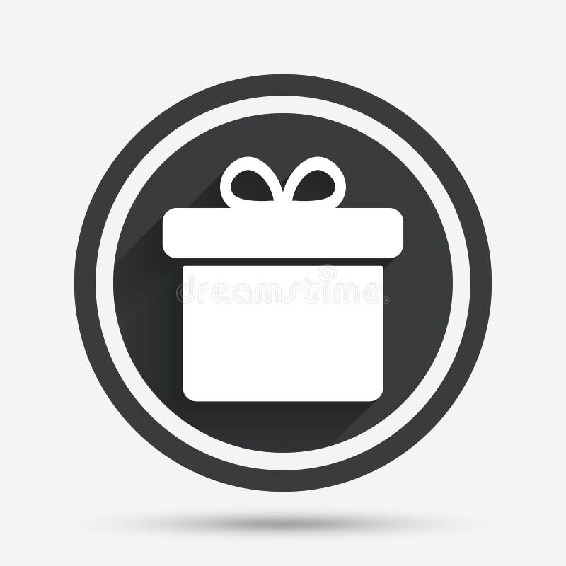 Gift Box Sign Icon. Present Symbol Stock Vector - Illustration of icon ...