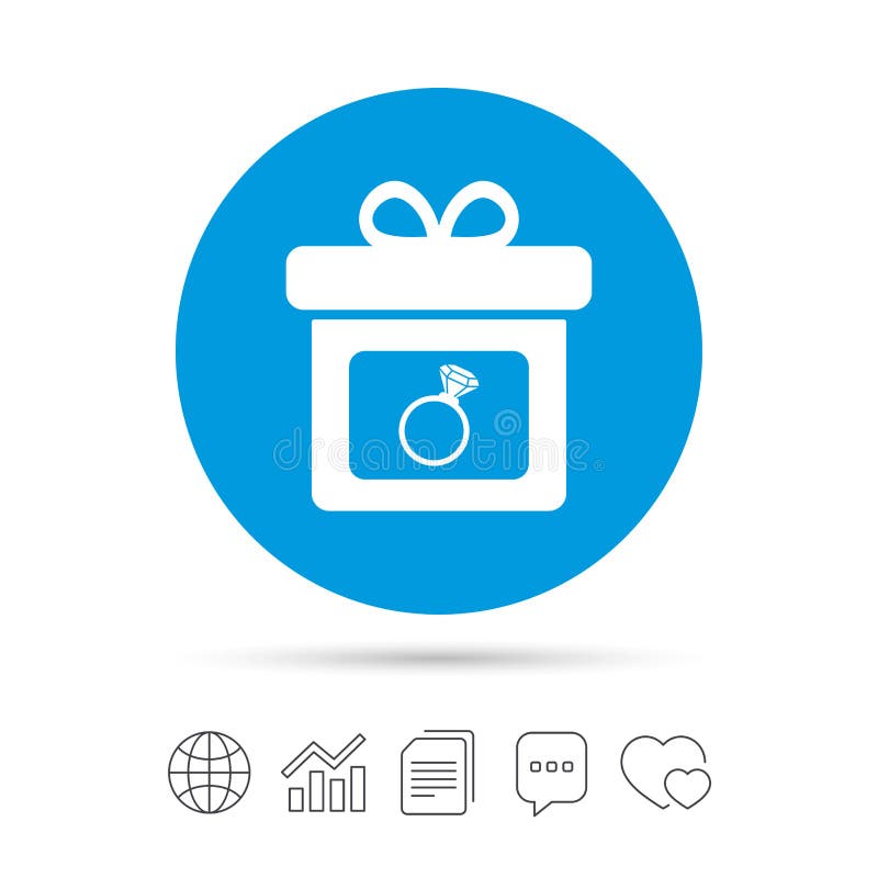 Gift Box Sign Icon. Present Symbol. Stock Vector - Illustration of ...