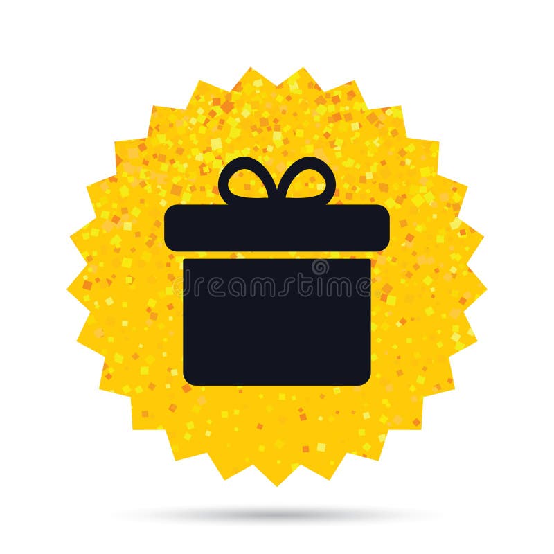 Gift Box Sign Icon. Present Symbol Stock Vector - Illustration of ...