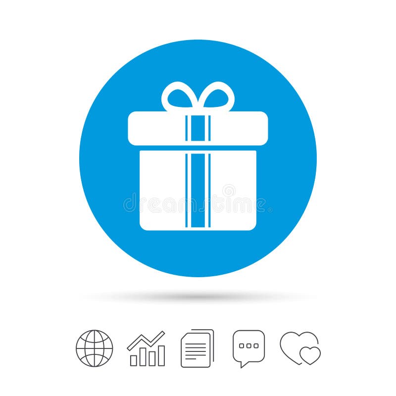 Gift Box Sign Icon. Present Symbol. Stock Vector - Illustration of icon ...