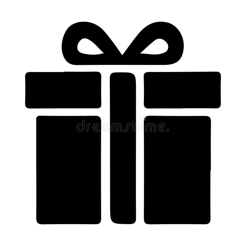 Gift Box Silhouette Icon Vector Image Stock Vector - Illustration of ...