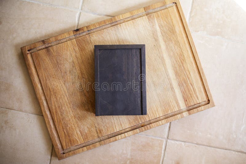 Gift Box Slider Made of Solid Wood Stock Photo - Image of accessory ...