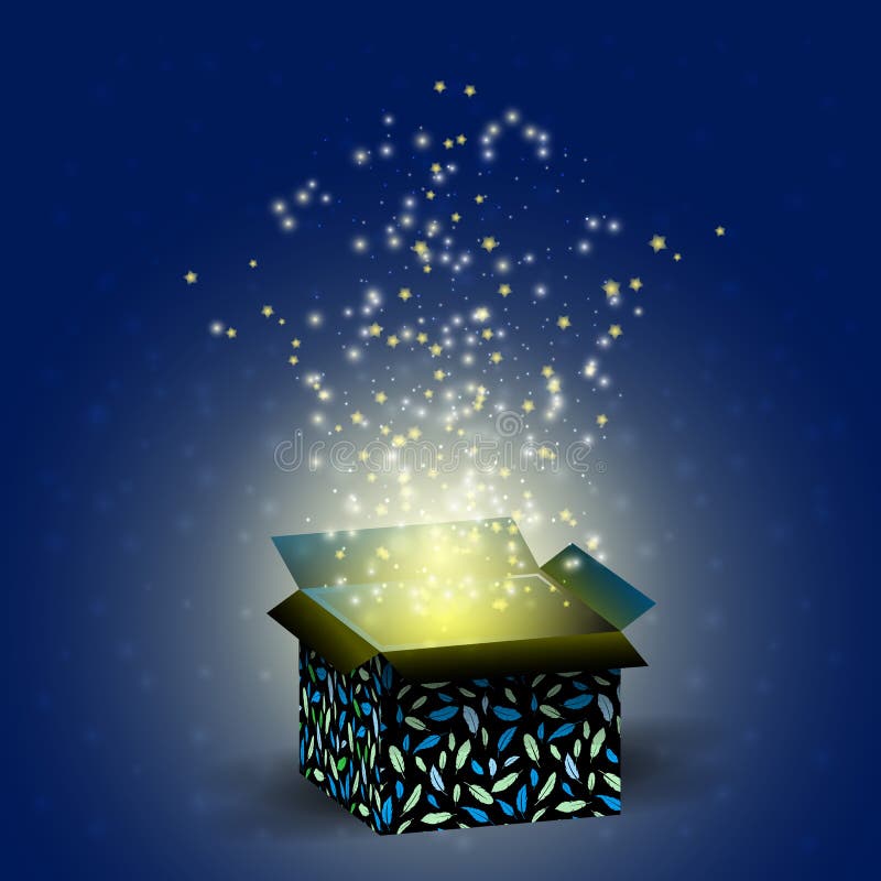 Gift Box with Sparkles. Light Vector Illustration Stock Vector ...