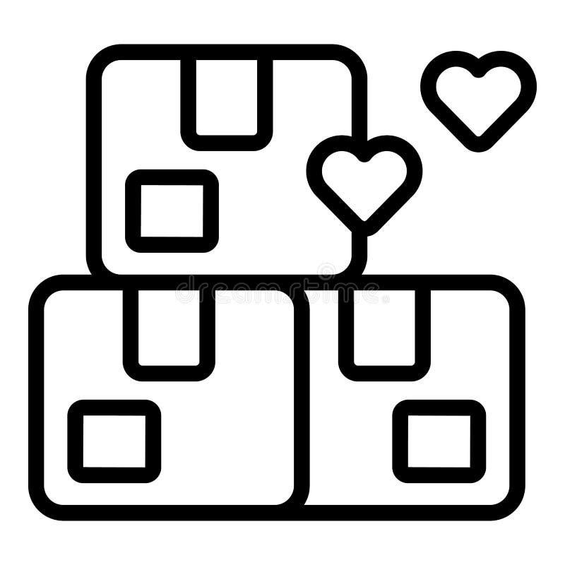 Gift Box Stack Icon Outline Vector Stock Vector - Illustration of ...