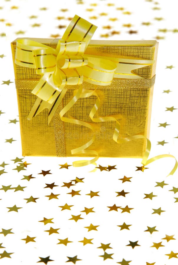 Gift box with stars stock image. Image of festive, season - 11730373