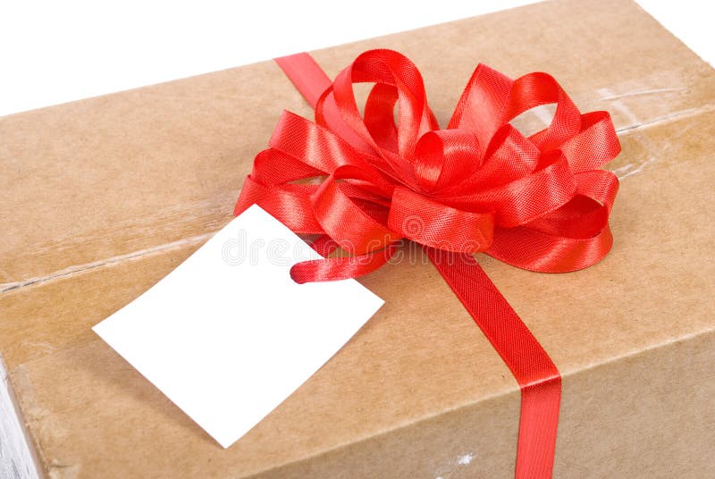 Gift box with tag stock photo. Image of nice, pretty - 13165976