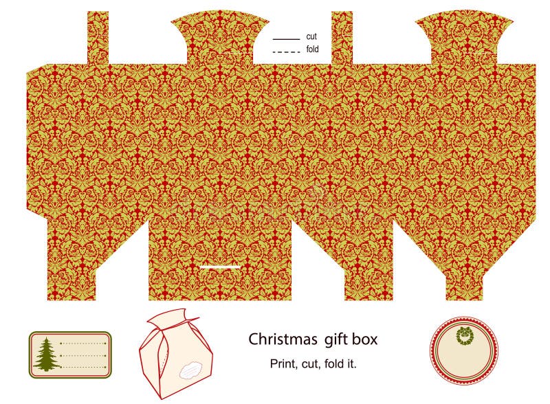 Gift box template stock vector. Illustration of square - 26793575