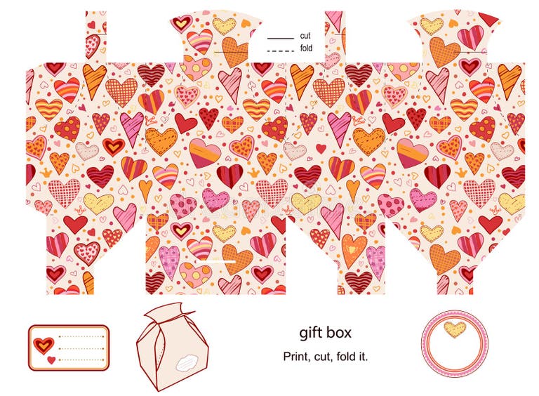 Gift box template stock vector. Illustration of instructions - 29486952