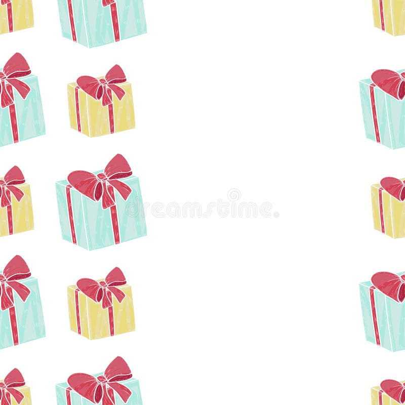 A Gift, a Box. Template, Frame, Background Stock Vector - Illustration ...