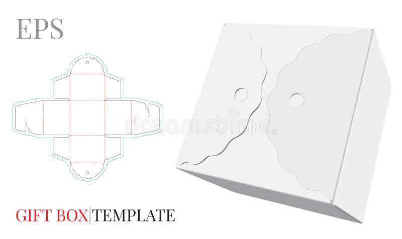 Horizontal Box Template. Vector Packing. Simple Cardboard Cut Stock ...