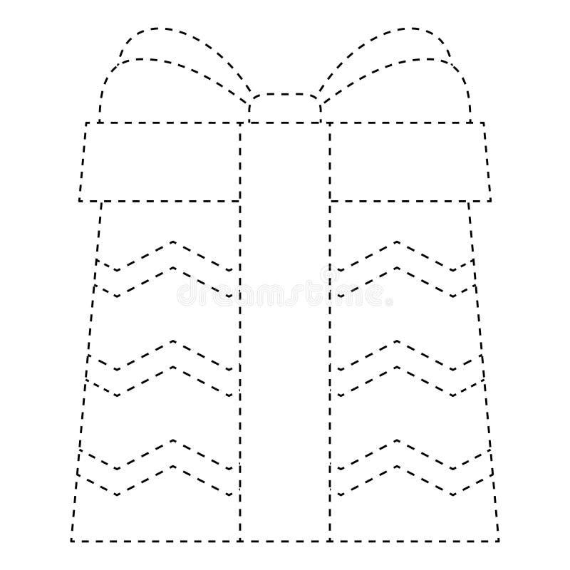 Gift Box Tracing Worksheet for Kids Stock Vector - Illustration of ...
