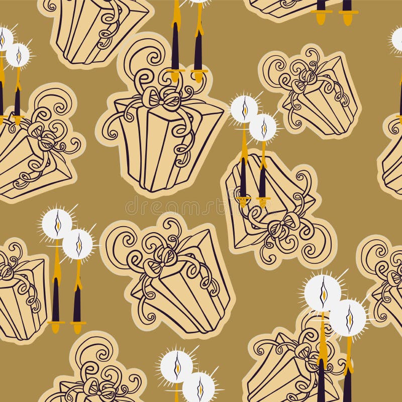 Gift Box, Vector Image Seamless Pattern Background Stock Vector ...