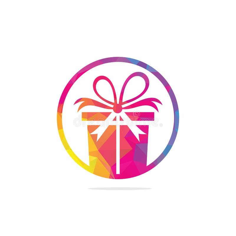 Gift Box Vector Logo Design. Stock Vector - Illustration of logotype ...