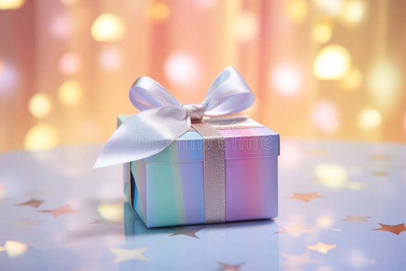 Gift Box Vivid Pastel Colors Pastel Background. AI Generated Stock ...