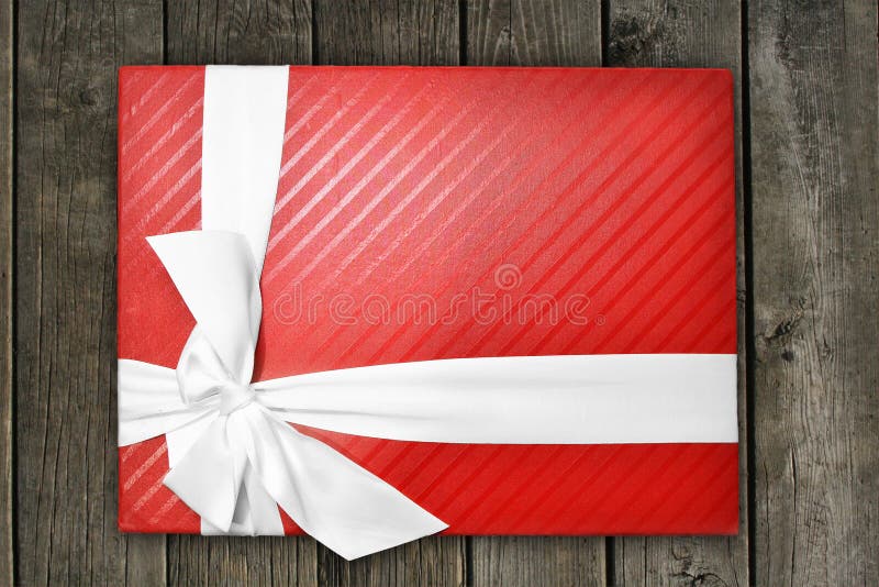 Gift box on wood texture stock photo. Image of gift, greeting - 45298062