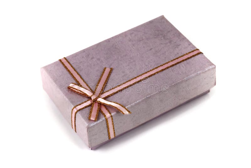 Gift Box Wrapped Decorative Ribbon Stock Image - Image of greeting ...