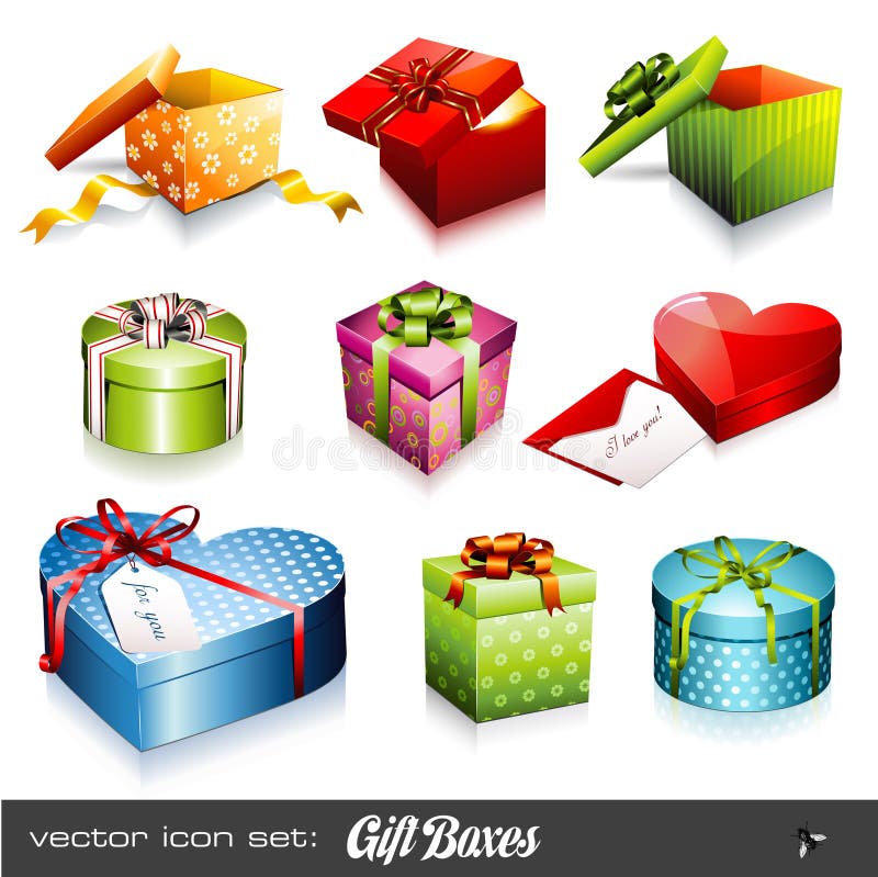 3+ Set nine gift boxes Free Stock Photos - StockFreeImages