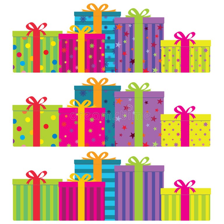 Multicolor Gift Boxes Stock Illustrations – 982 Multicolor Gift Boxes ...