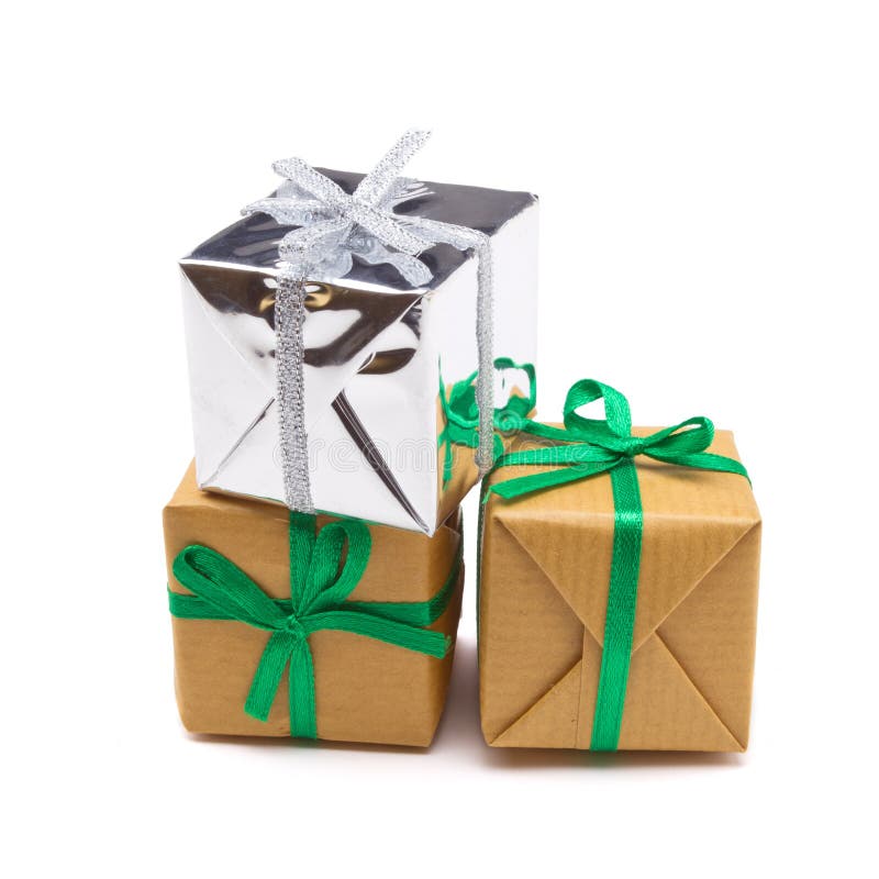 Little gift boxes stock image. Image of knots, silver, celebration - 339381