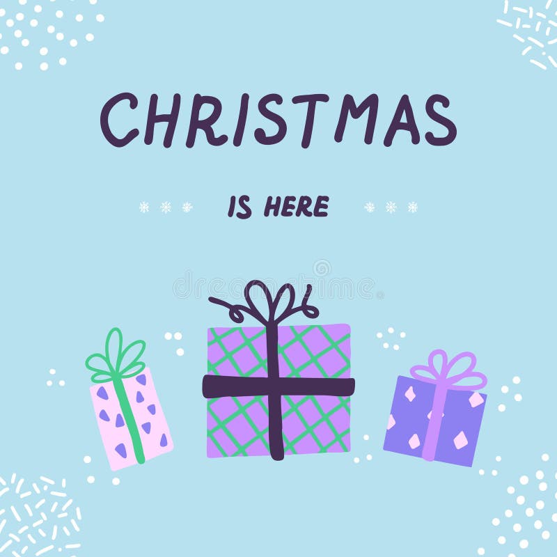Gift Boxes Ans Greeting Text Stock Vector - Illustration of event ...