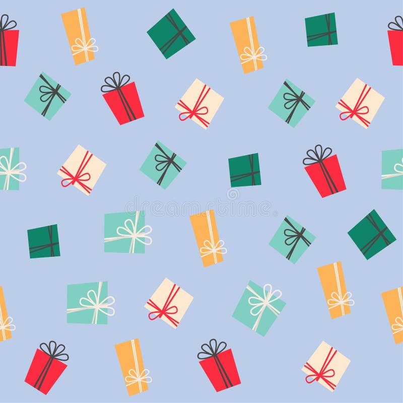 Gift Boxes in Bright Colors. Pattern for Wrapping Greeting Paper Stock ...