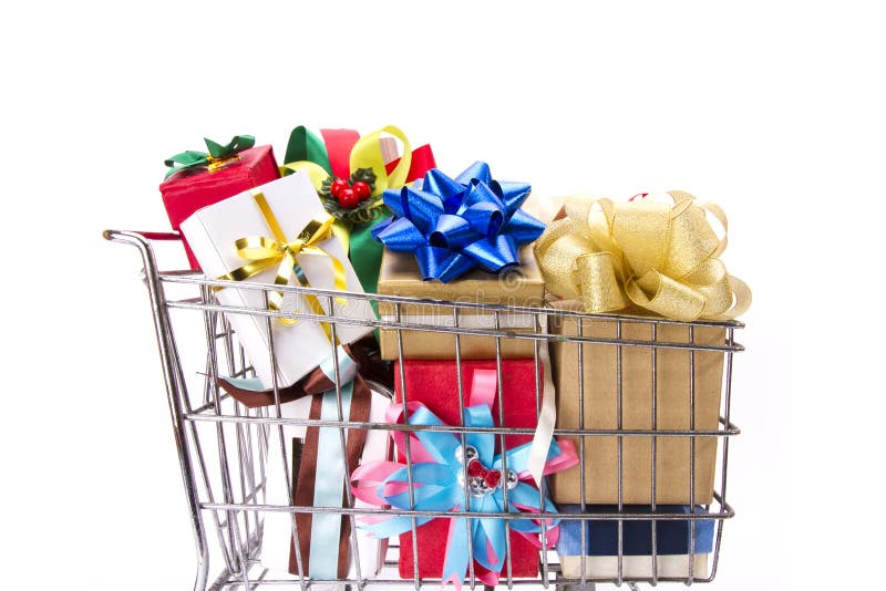 Gift boxes cart stock image. Image of cart, giving, design - 22330645