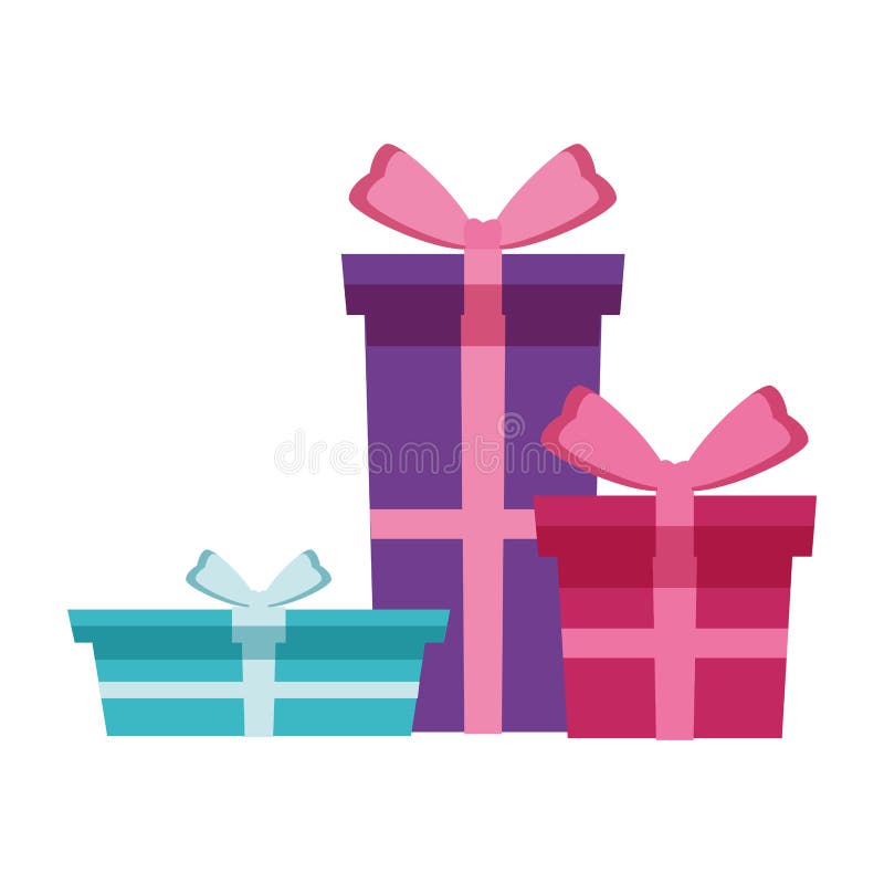 Gift boxes cartoon stock vector. Illustration of market - 110654664