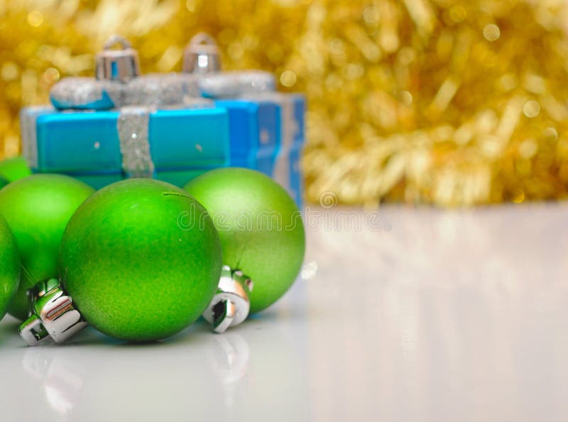 Gift Boxes and Christmas Balls Stock Image - Image of balls, decoration ...