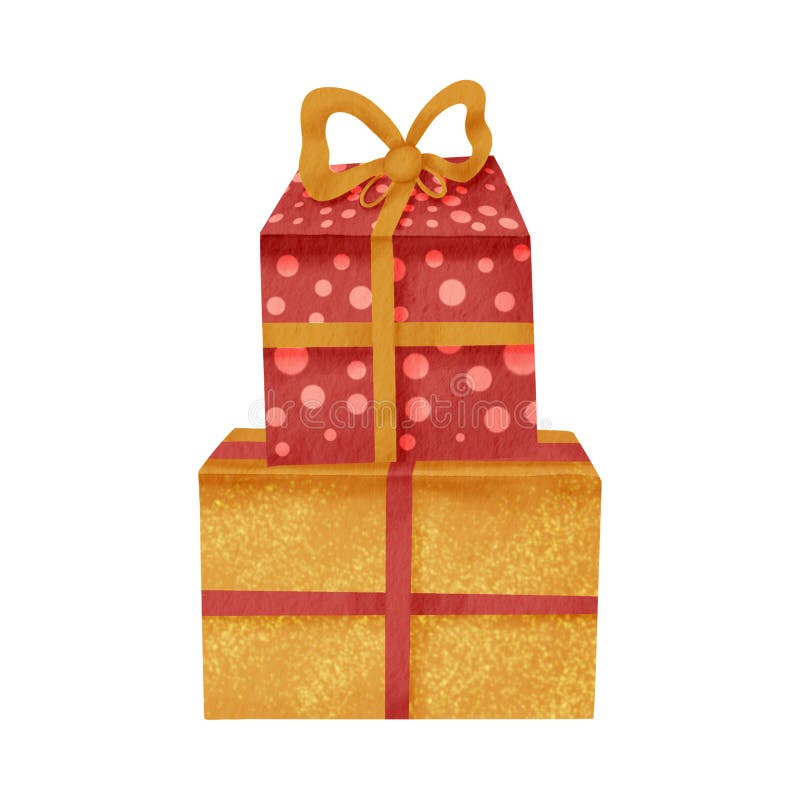 Gift Boxes. Clipart Element for Design. a Set of Isolated Illustrations ...