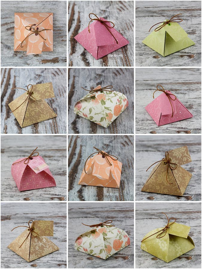 Gift boxes collage stock image. Image of cardboard, handmade - 49466793