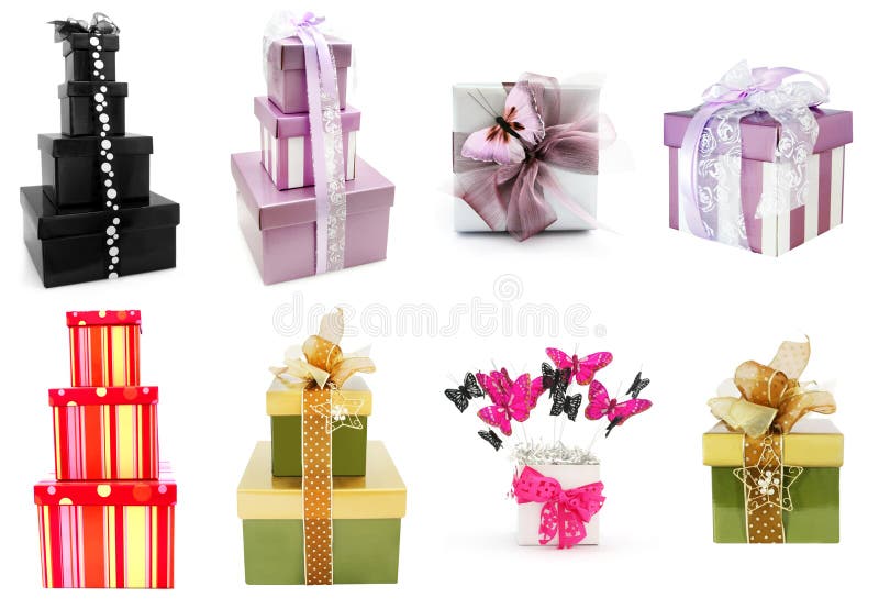 Gift Boxes Collection stock image. Image of black, fancy - 53446403