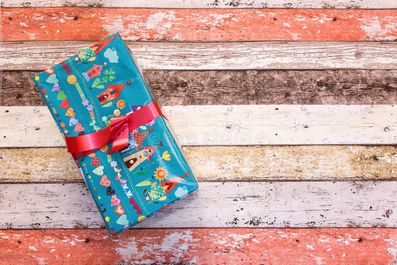 Gift Boxes with Colored Paper Stock Photo - Image of happiness, season ...