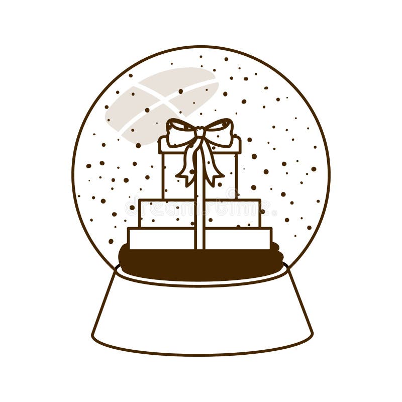 Gift Boxes in Crystal Ball Isolated Icon Stock Vector - Illustration of ...